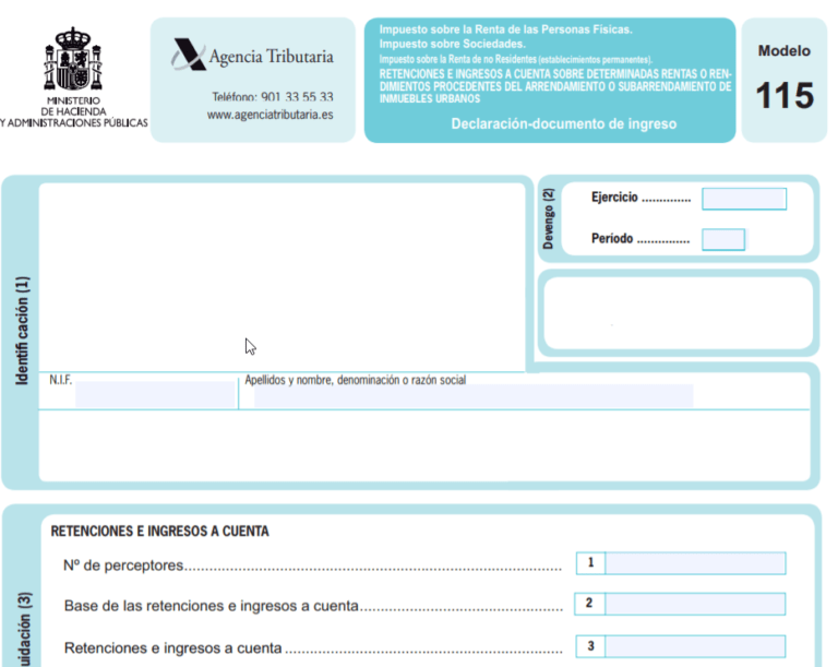 Rellenar modelo 115 | Infomodelos.es 【2020】